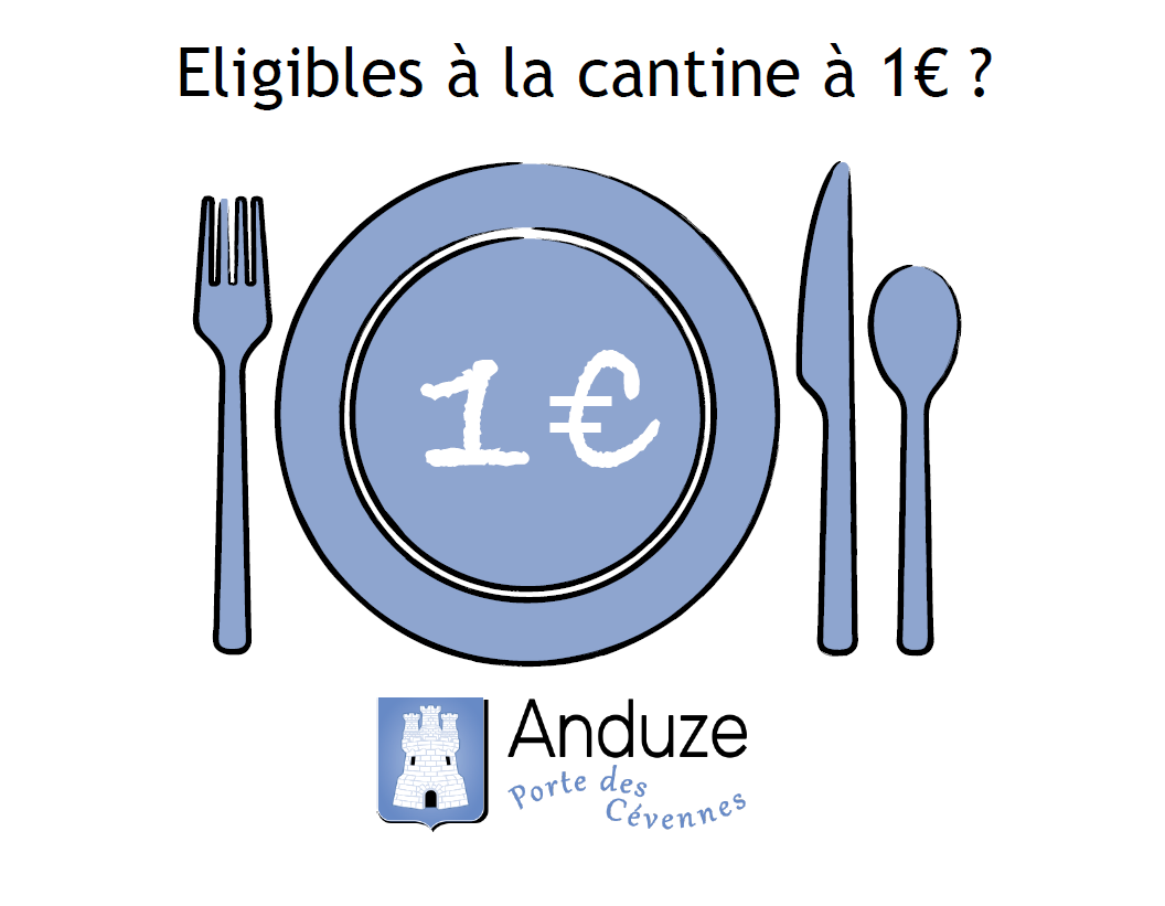 Dispositif cantine à 1€ : actualisez votre dossier - Ville d'Anduze